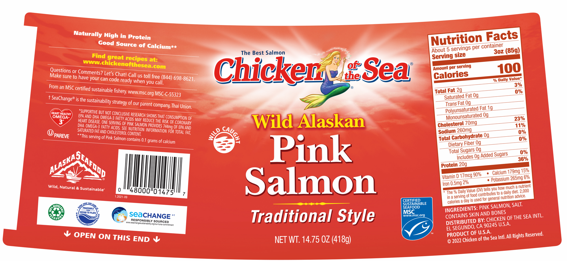 Pink & Red Salmon Cans (Traditional, Wild Catch & Skinless/Boneless ...