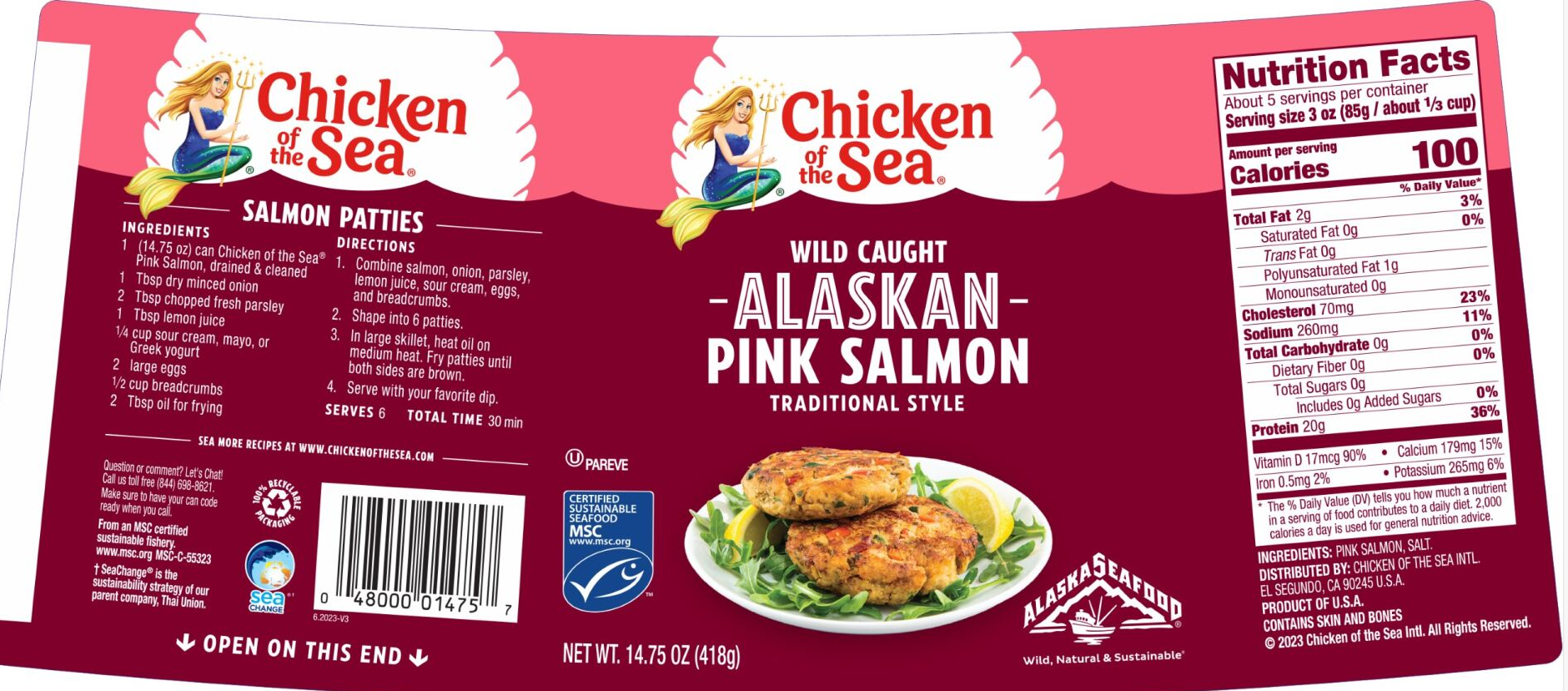 Pink & Red Salmon Cans (Traditional, Wild Catch & Skinless/Boneless ...
